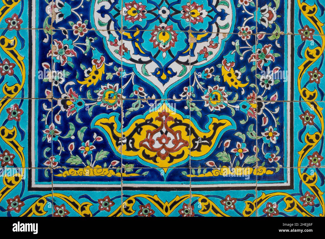 Iranian Tile Work Tile Work, Masjed E Kabud (Blue Mosque), Tabriz Iran