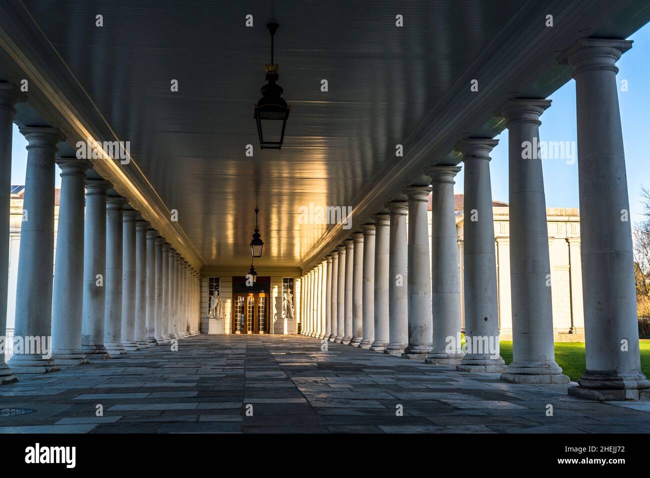 Colonnade of The Queen's House that was added in 1807 to connect then ...