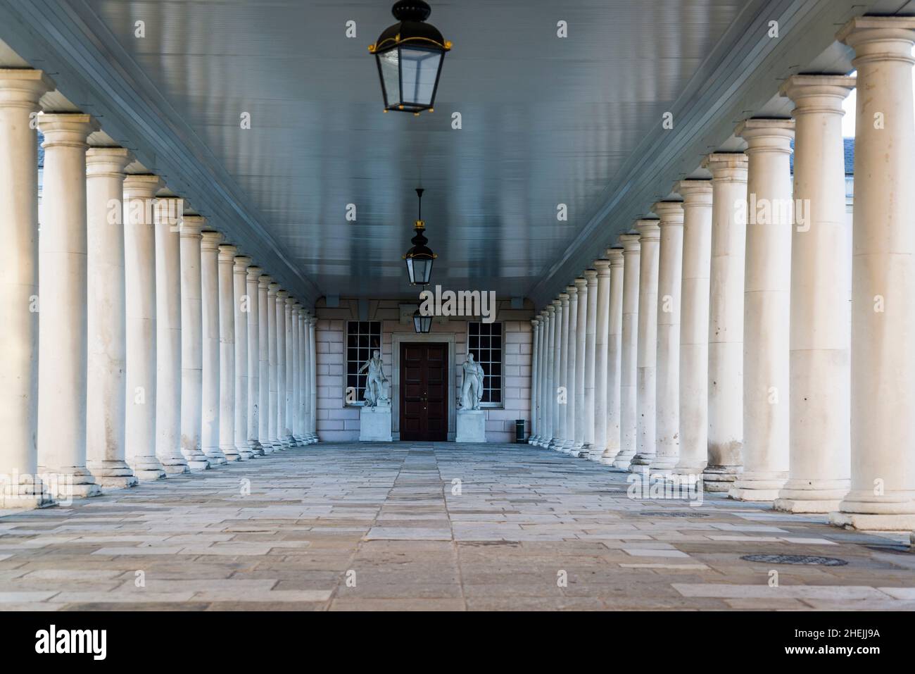 Colonnade of The Queen's House that was added in 1807 to connect then ...