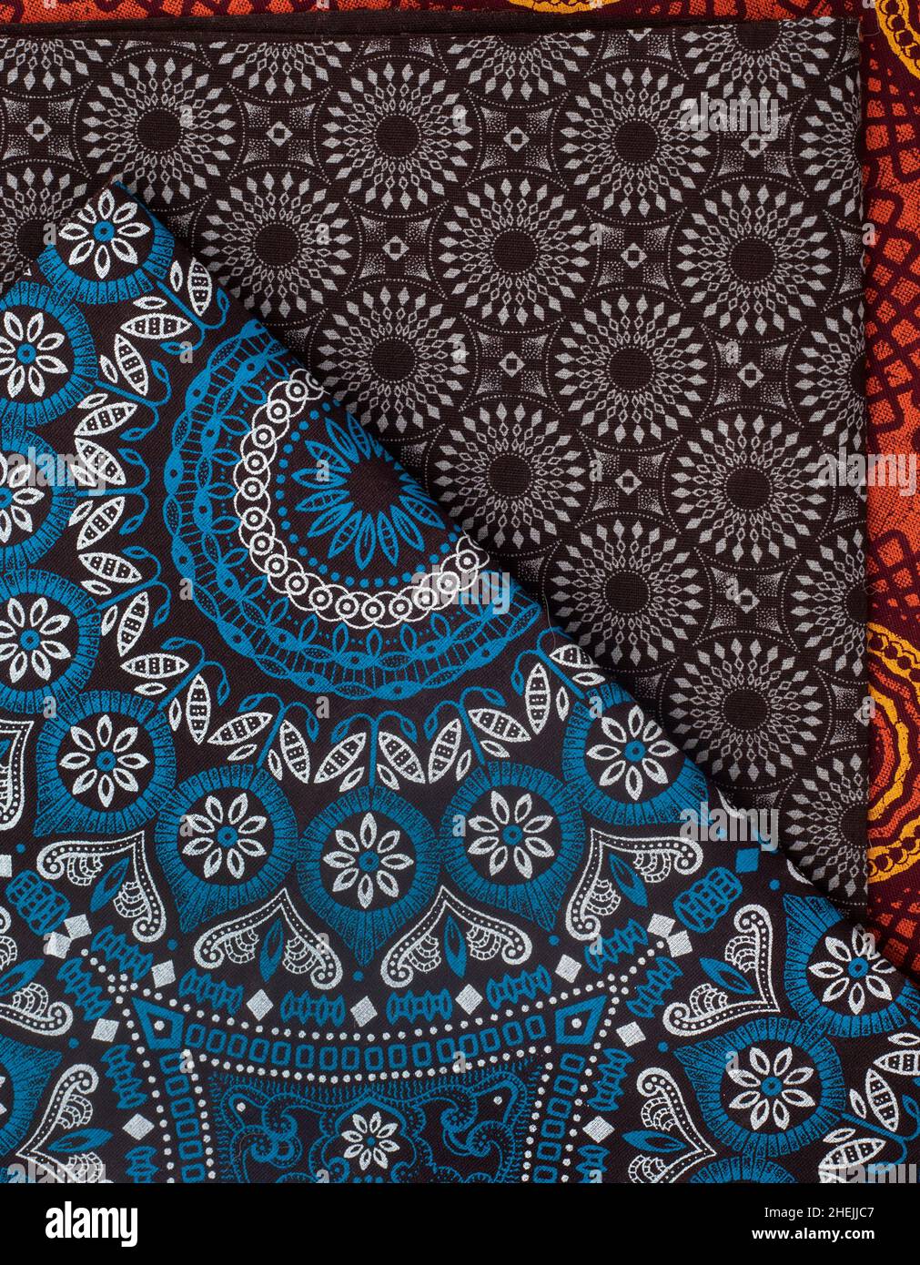 Shweshwe, an iconic printed cotton fabric from South Africa Stock Photo ...