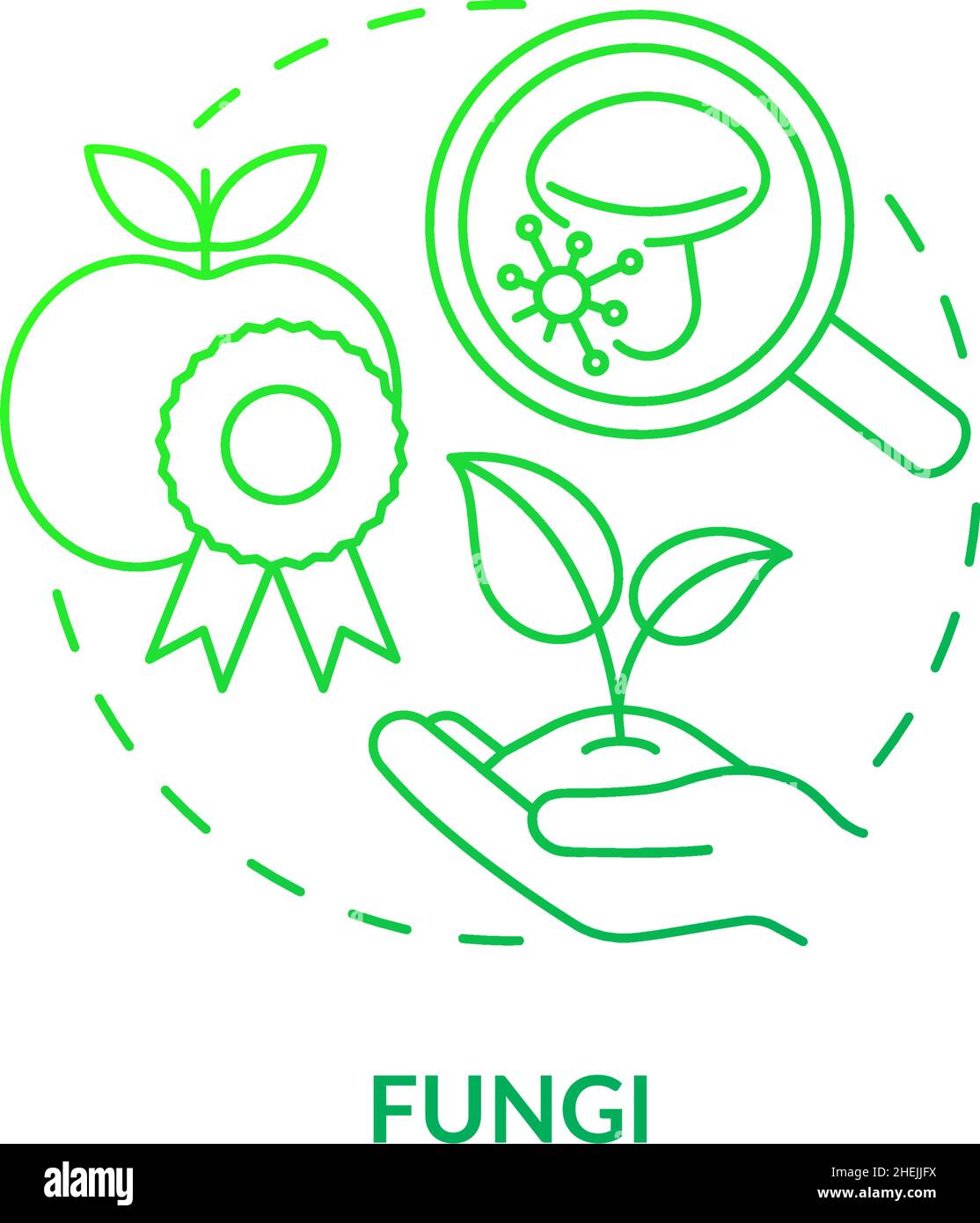 Fungi green gradient concept icon Stock Vector Image & Art - Alamy