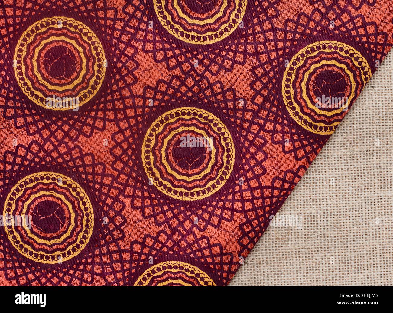 Shweshwe, an iconic printed cotton fabric from South Africa Stock Photo ...
