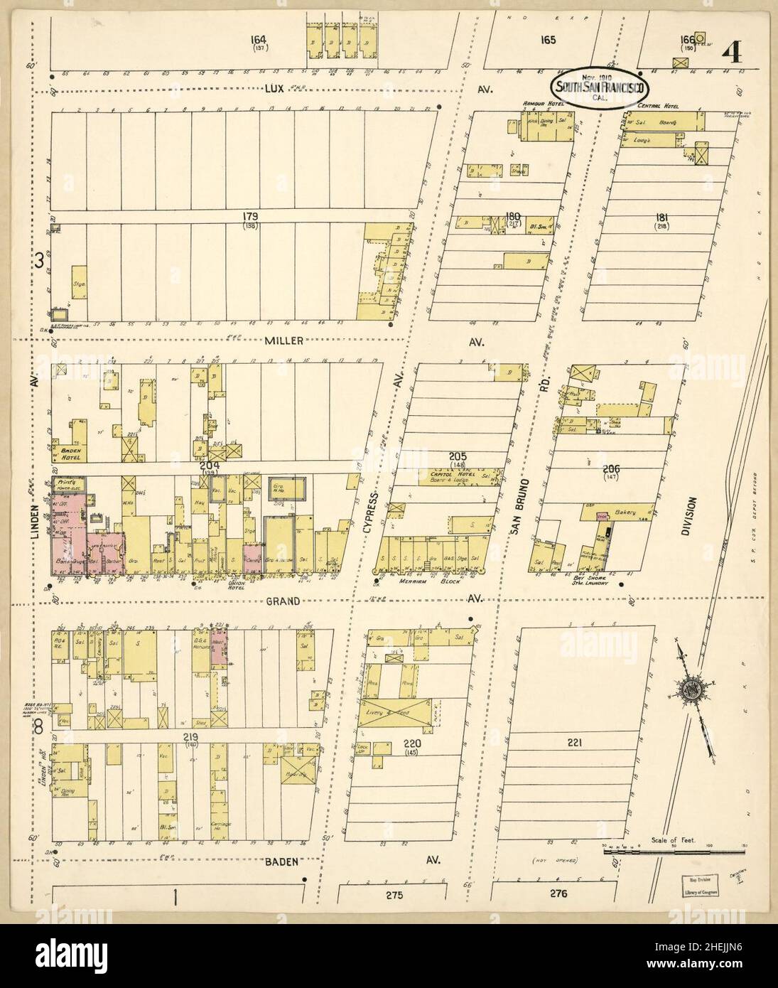 Sanborn Fire Insurance Map from South San Francisco, San Mateo County ...