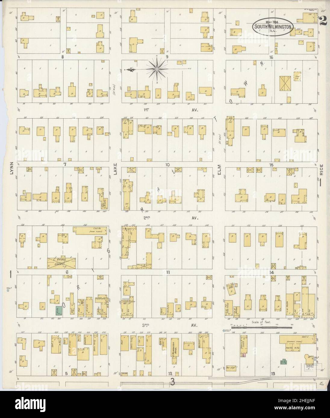 Map of wilmington illinois hi-res stock photography and images - Alamy