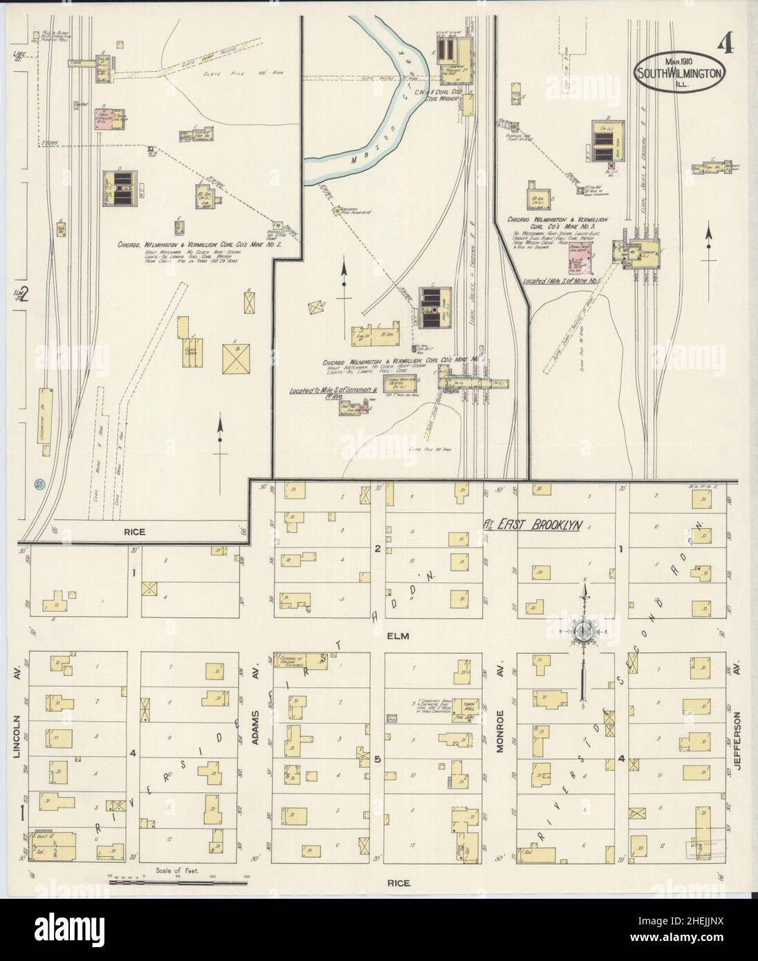 Map of wilmington illinois hi-res stock photography and images - Alamy