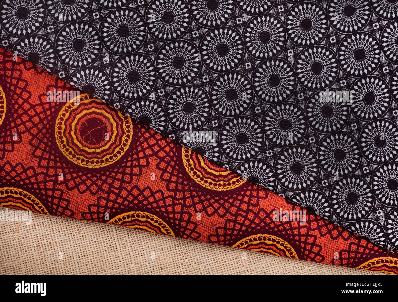Shweshwe, an iconic printed cotton fabric from South Africa Stock Photo ...