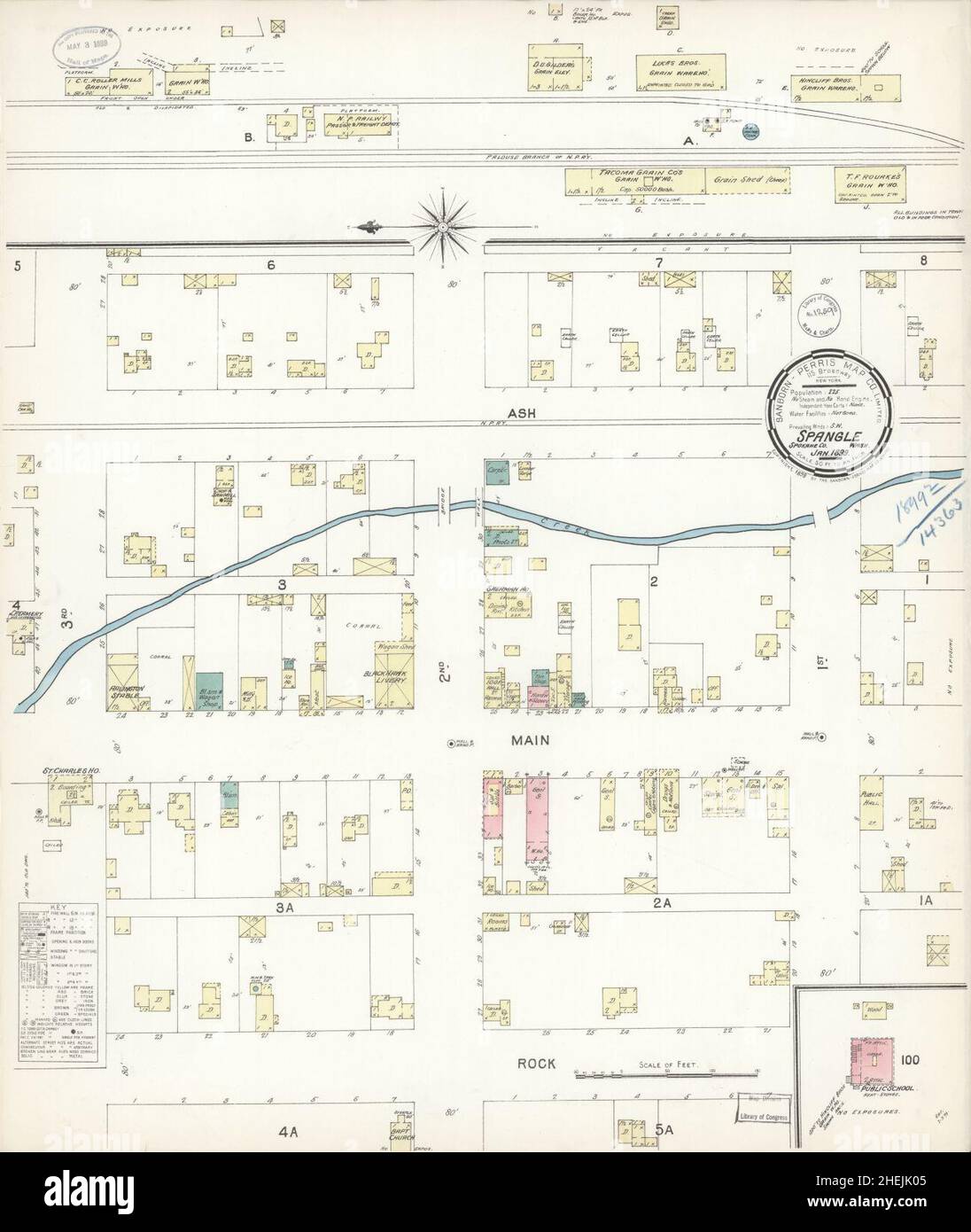 Map of spangle hi-res stock photography and images - Alamy