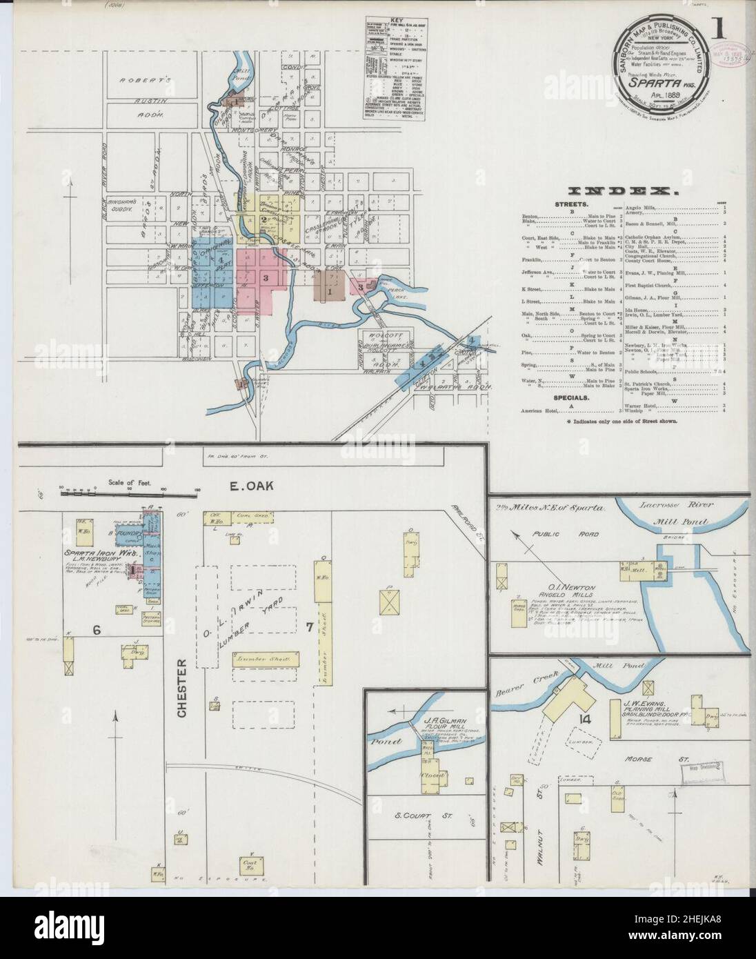 Map of sparta wisconsin hi-res stock photography and images - Alamy
