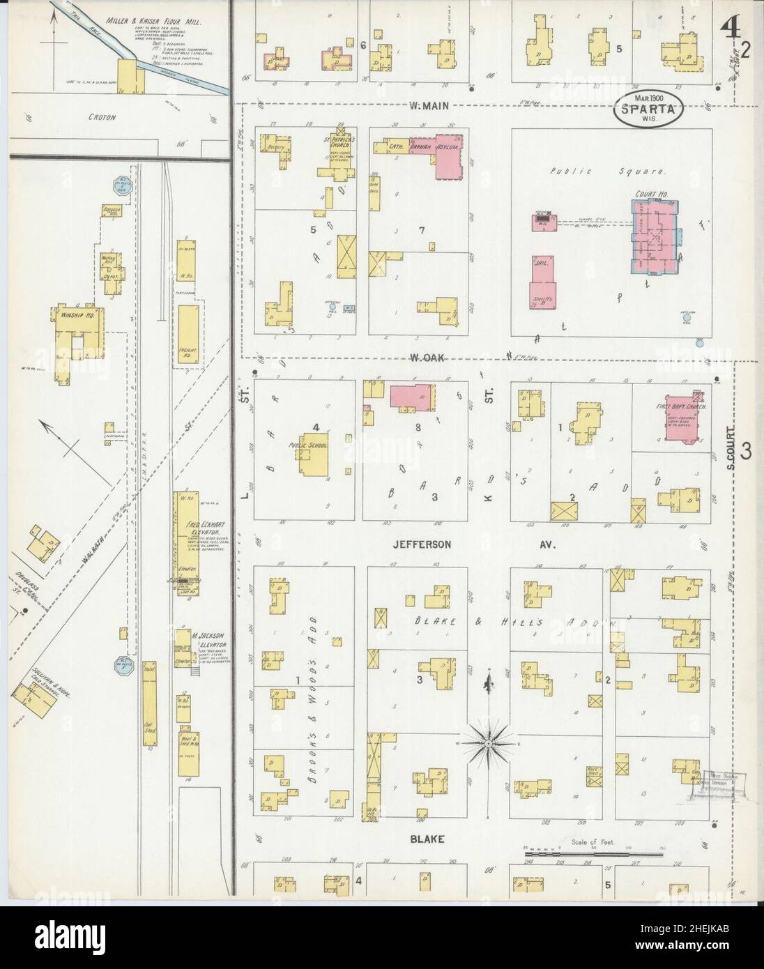 Map of sparta wisconsin hi-res stock photography and images - Alamy