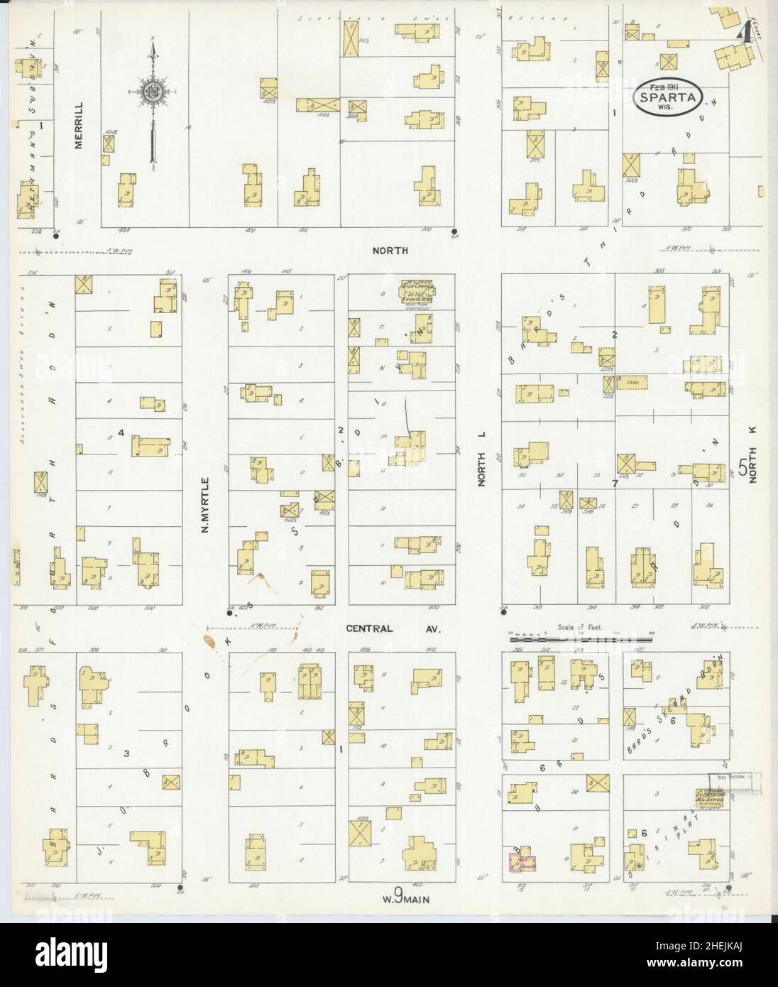 Map of sparta wisconsin hi-res stock photography and images - Alamy