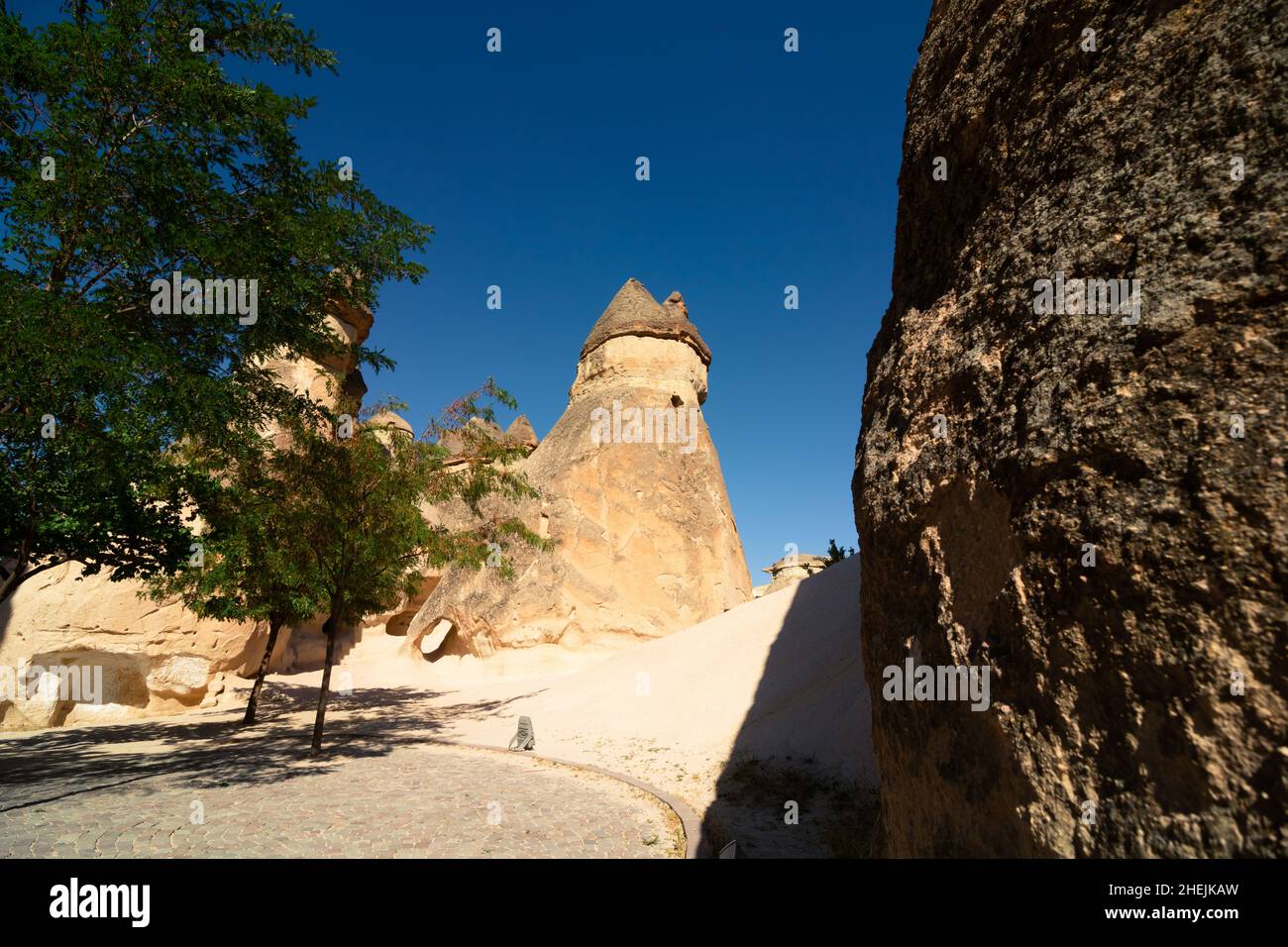 Cappadocia background photo. Fairy Chimneys or Hoodoos in Pasabagi ...