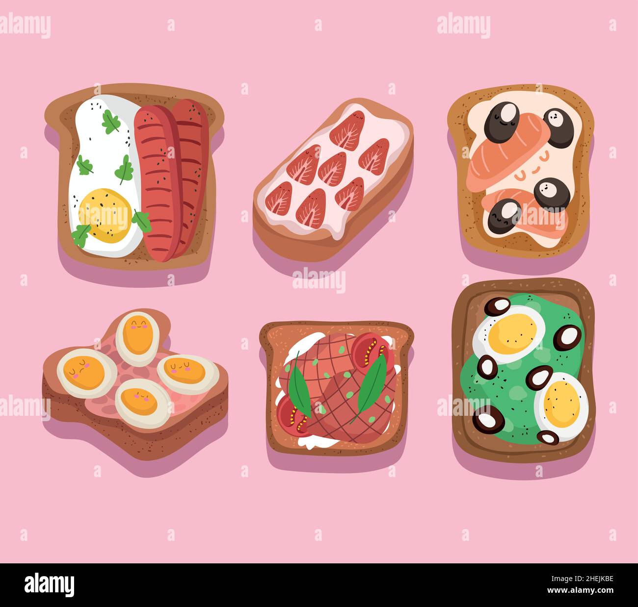 delicious cute breakfast Stock Vector Image & Art - Alamy