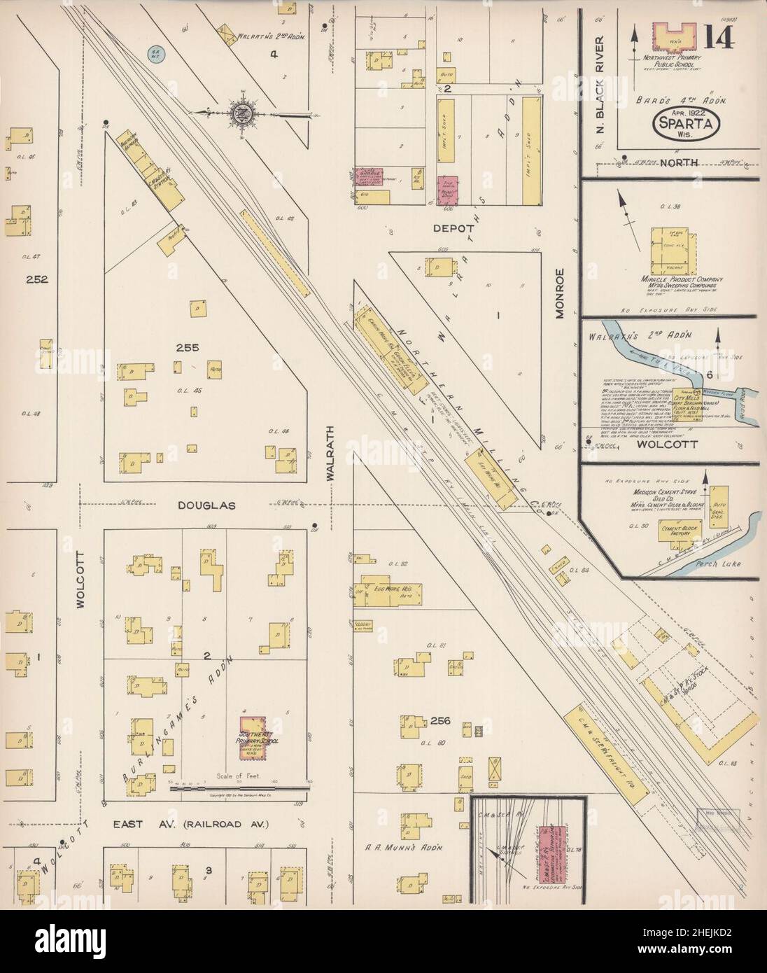 Map of sparta wisconsin hi-res stock photography and images - Alamy