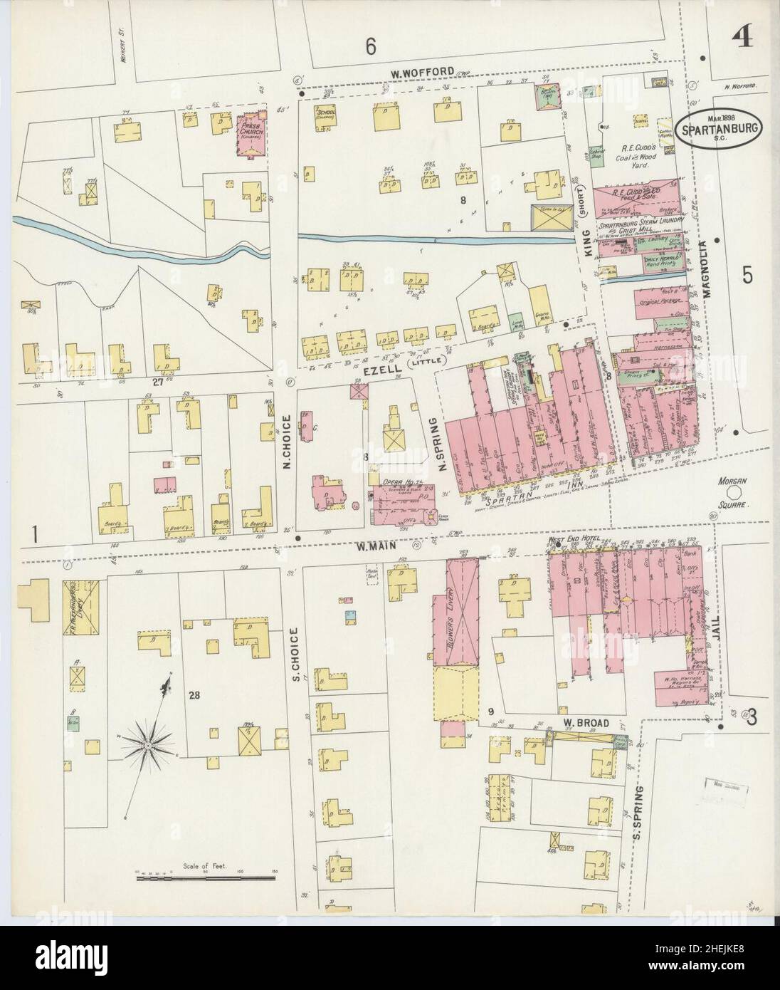 Map of spartanburg hi-res stock photography and images - Alamy