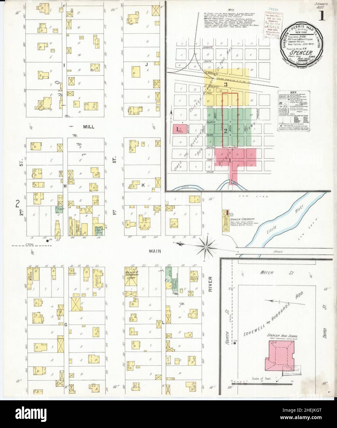 Spencer iowa map hi-res stock photography and images - Alamy