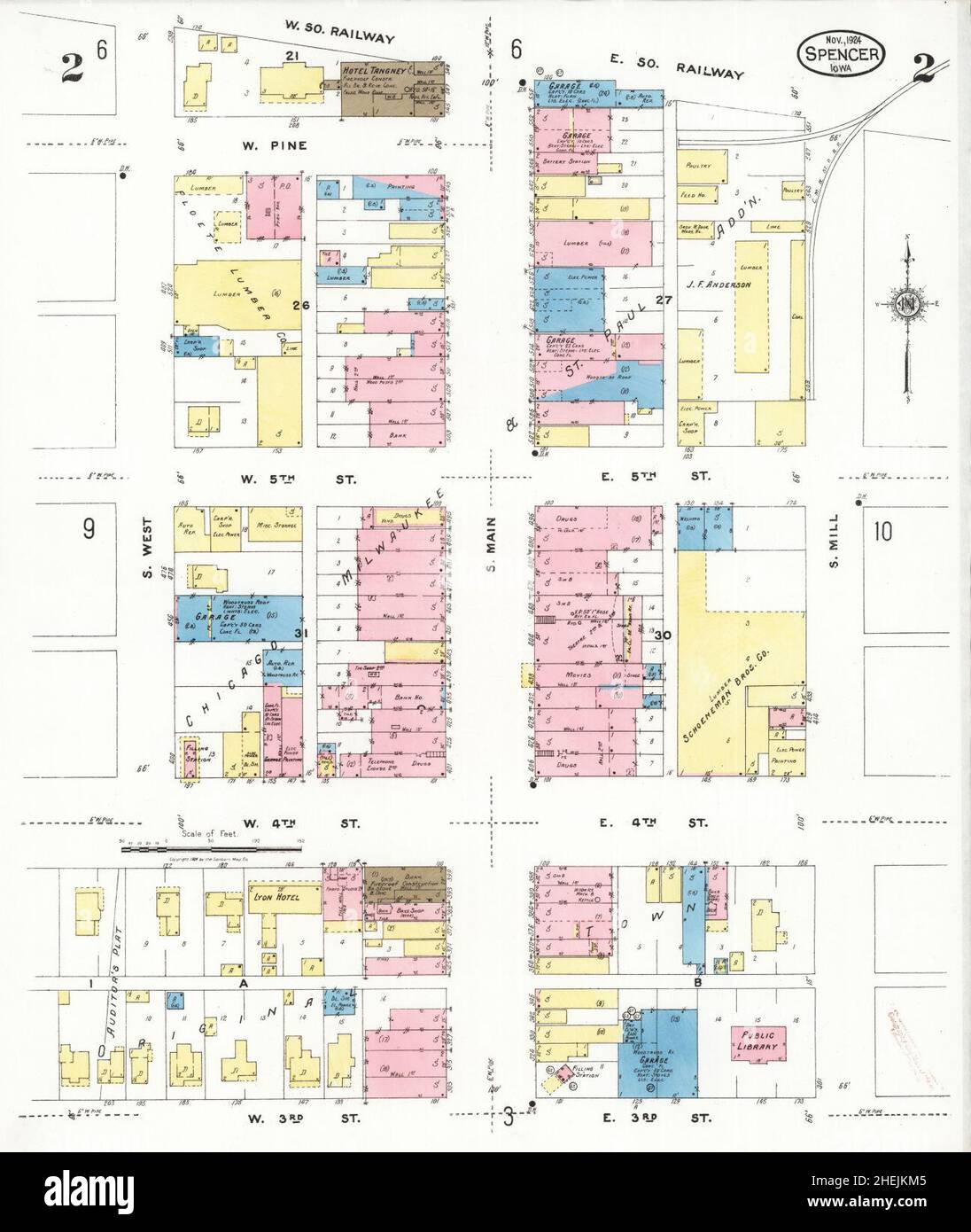 Spencer iowa map hi-res stock photography and images - Alamy