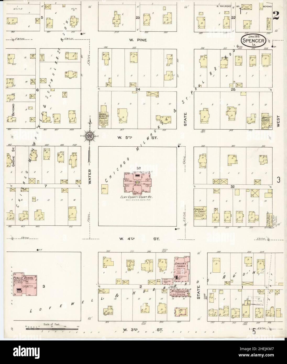 Spencer iowa map hi-res stock photography and images - Alamy