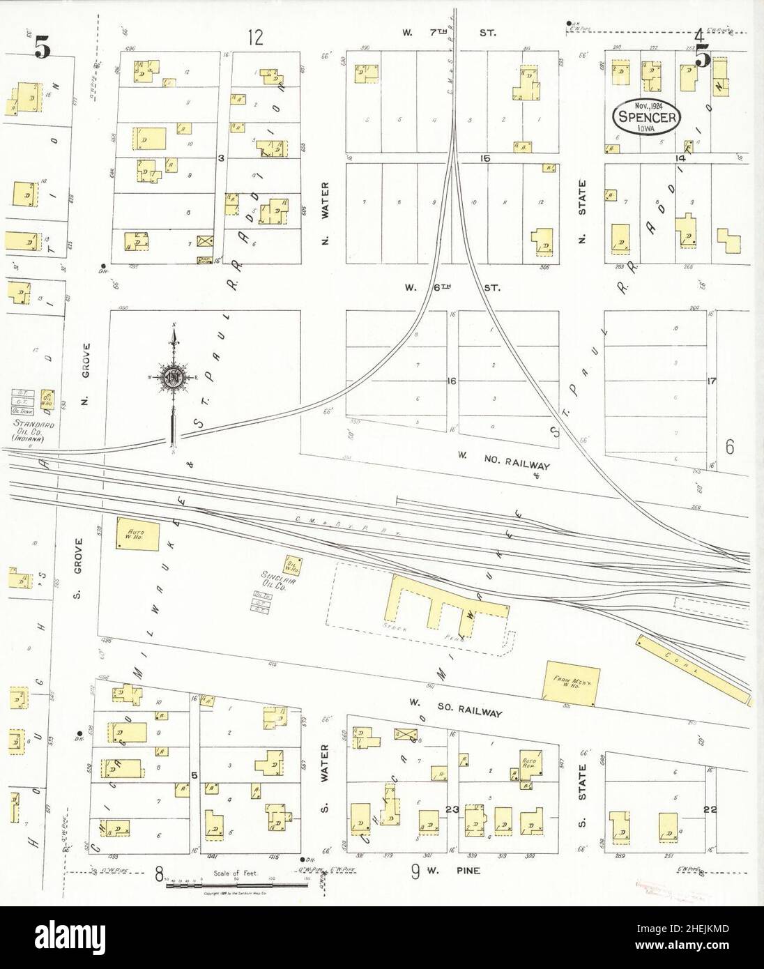 Spencer iowa map hi-res stock photography and images - Alamy