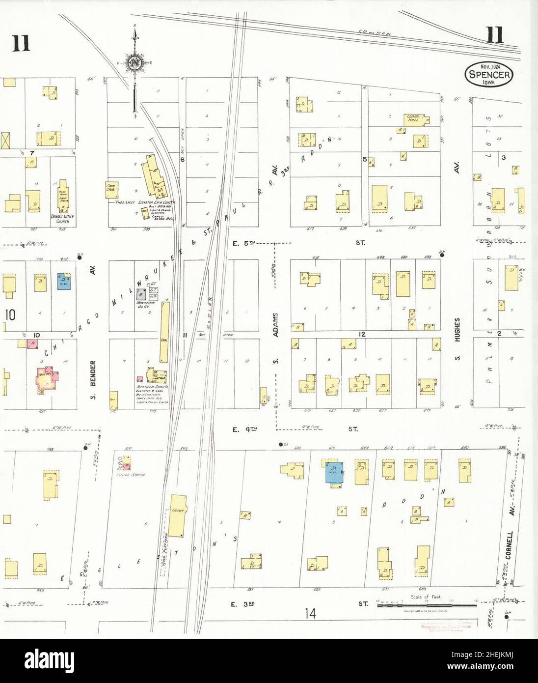 Spencer iowa map hi-res stock photography and images - Alamy