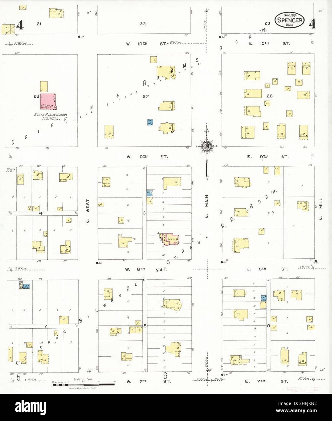 Spencer iowa map hi-res stock photography and images - Alamy