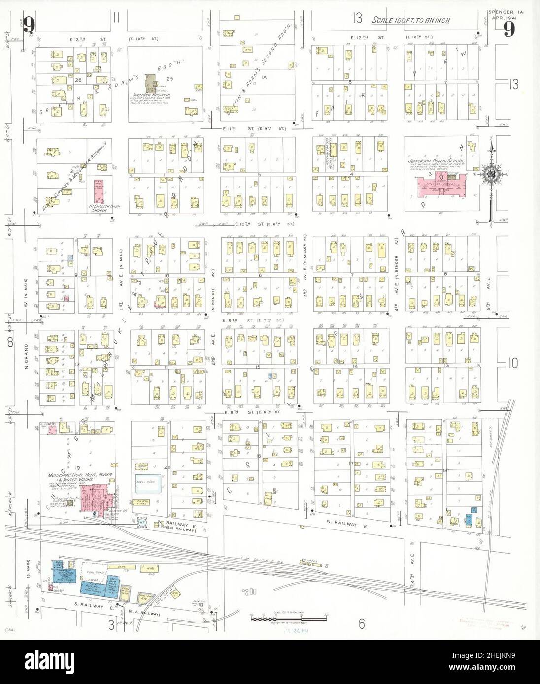 Map of spencer iowa hi-res stock photography and images - Alamy