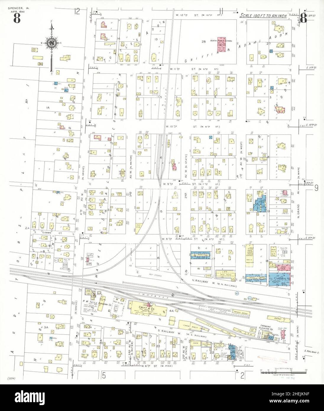 Spencer iowa map hi-res stock photography and images - Alamy