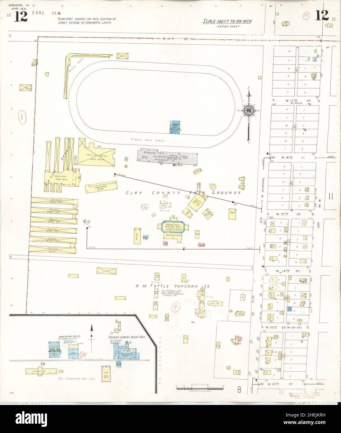 Spencer iowa map hi-res stock photography and images - Alamy