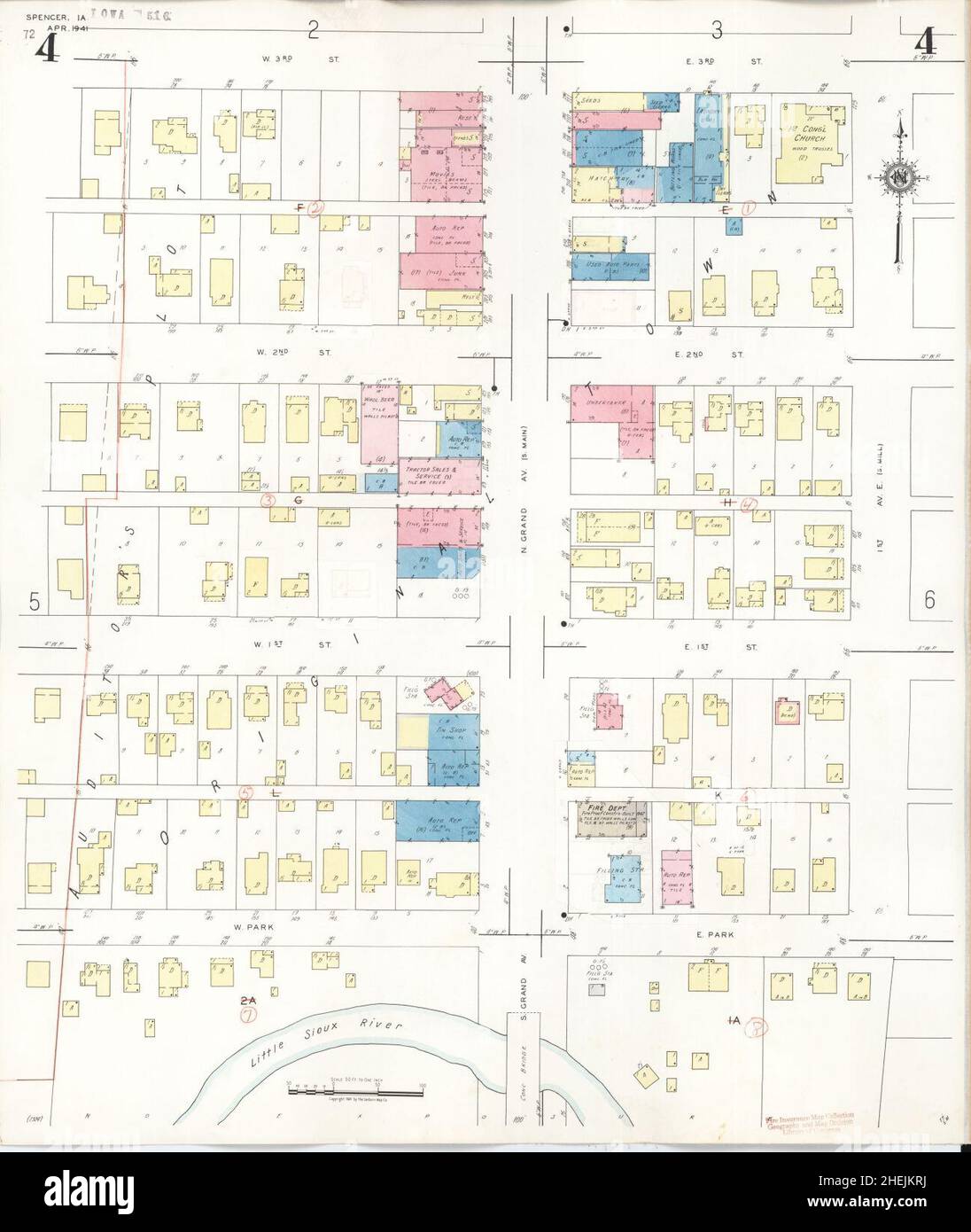 Spencer iowa map hi-res stock photography and images - Alamy