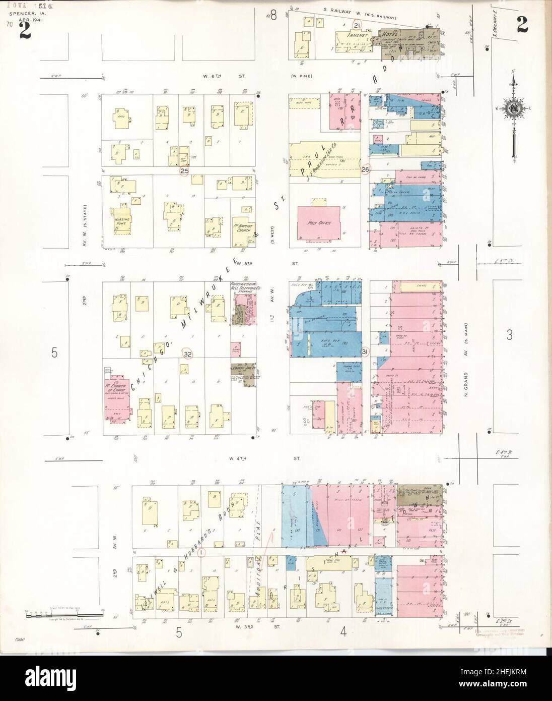 Spencer iowa map hi-res stock photography and images - Alamy