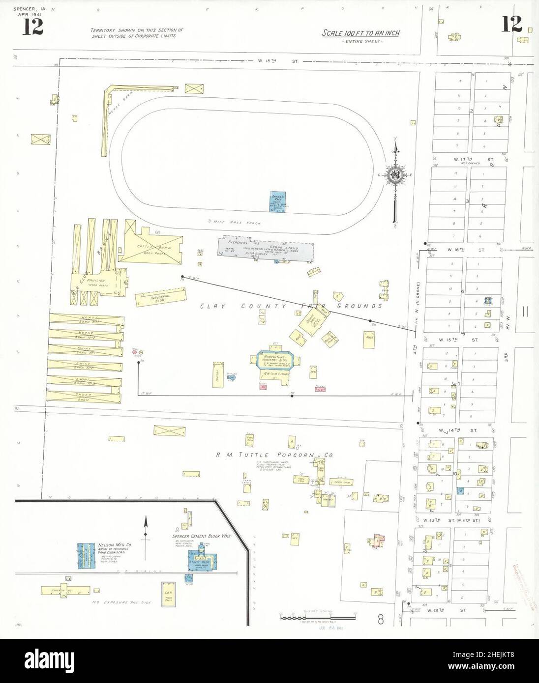 Map of spencer iowa hi-res stock photography and images - Alamy