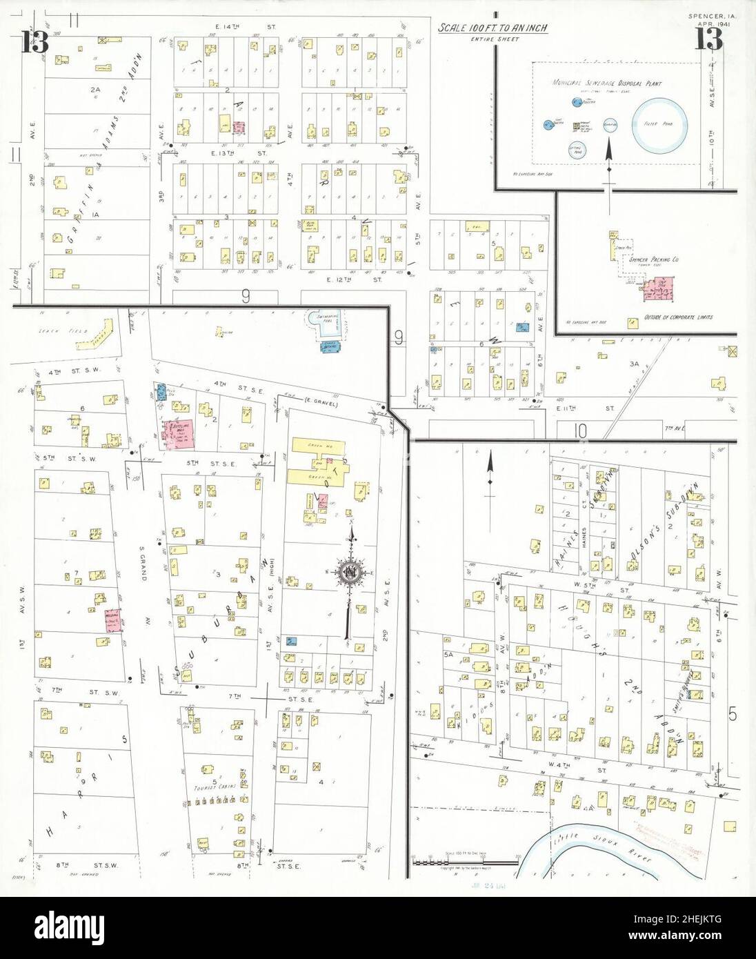 Spencer iowa map hi-res stock photography and images - Alamy