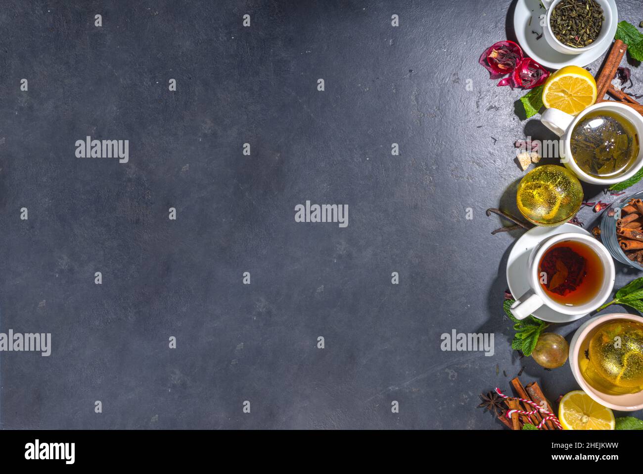 Various tea ball bombs. Assortment of different tea balls with dried ...