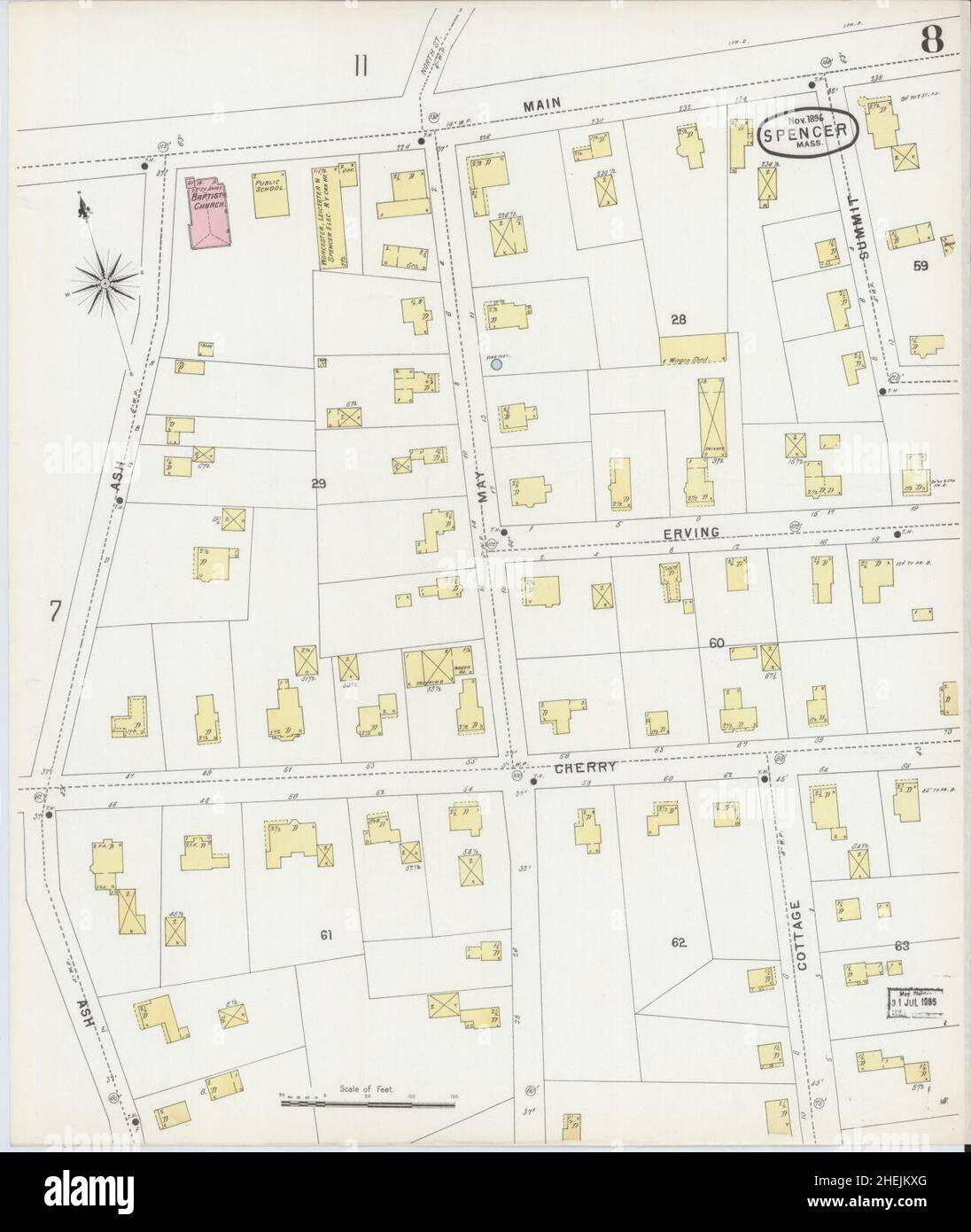 Spencer massachusetts map hi-res stock photography and images - Alamy