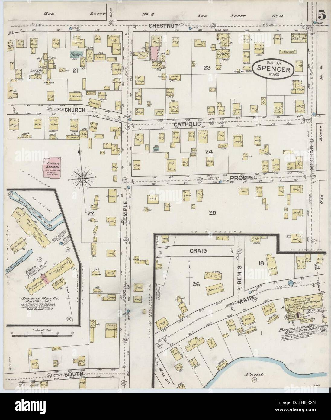 Spencer massachusetts map hi-res stock photography and images - Alamy