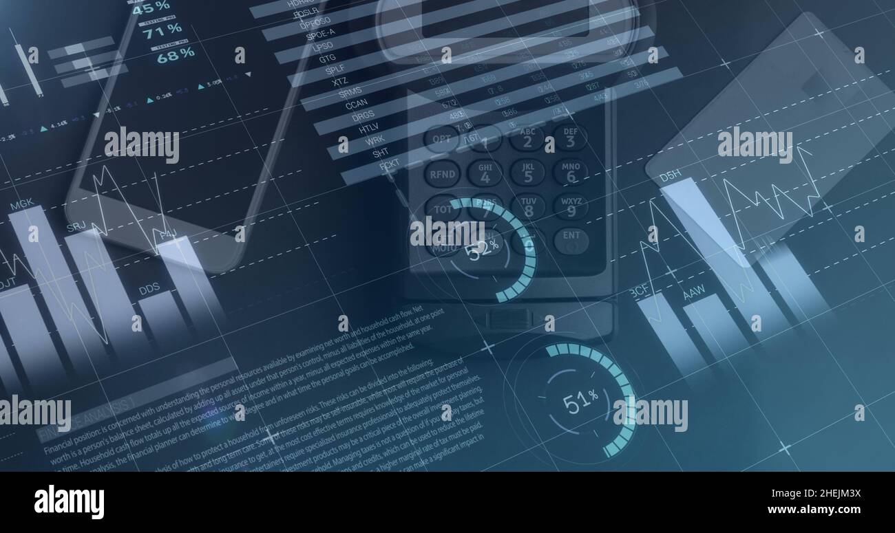 Digital image of statistical data processing over grid network against ...