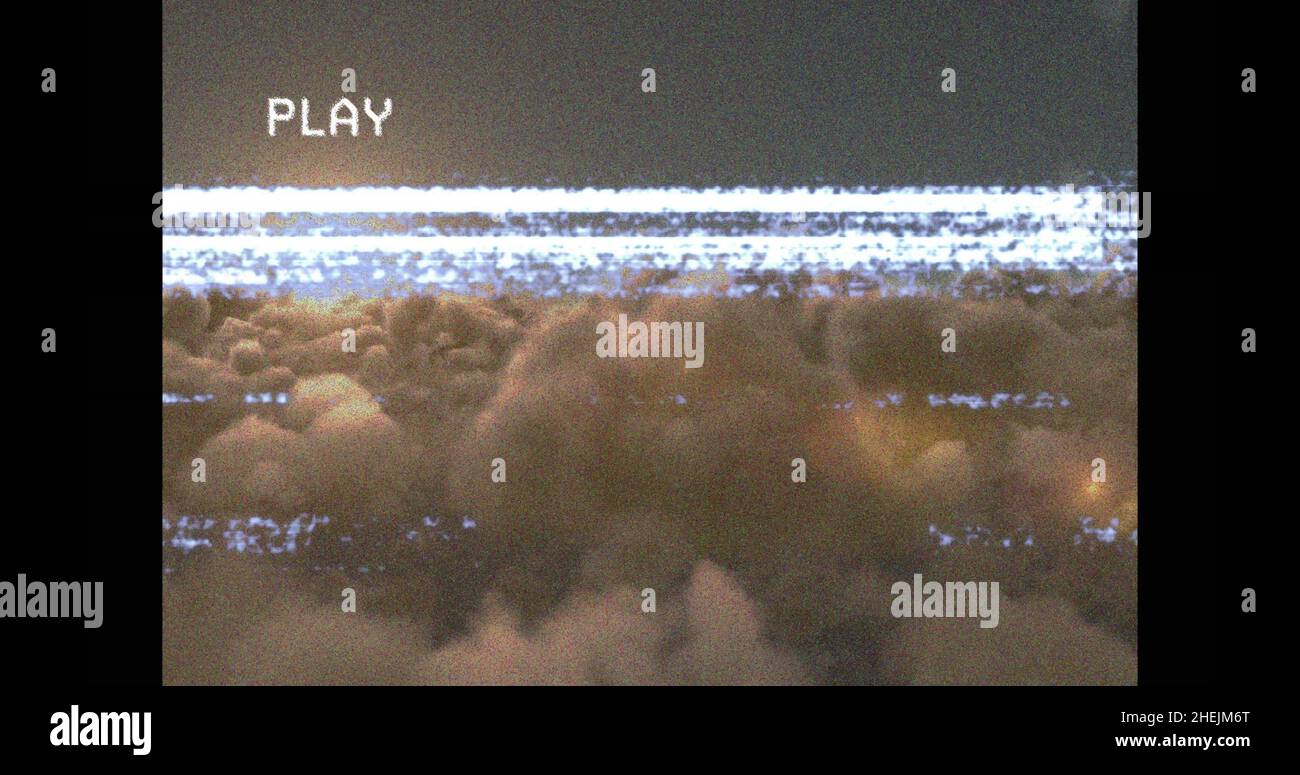 Vhs glitch effect against clouds in the sky Stock Photo - Alamy
