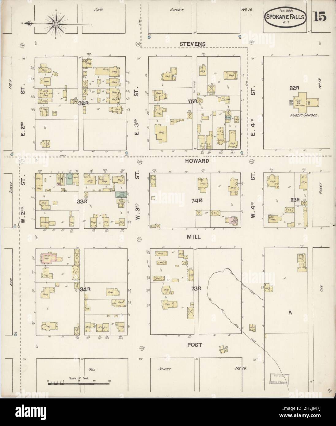 Spokane county map hi-res stock photography and images - Alamy