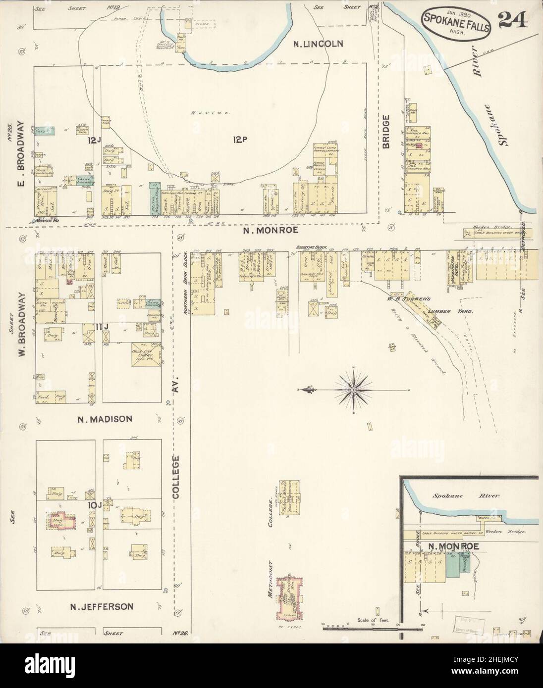 Sanborn Fire Insurance Map from Spokane, Spokane County, Washington ...