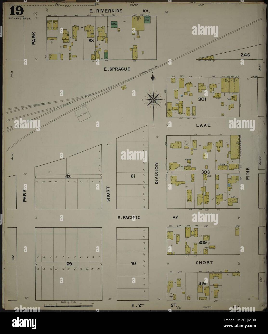Sanborn Fire Insurance Map from Spokane, Spokane County, Washington ...