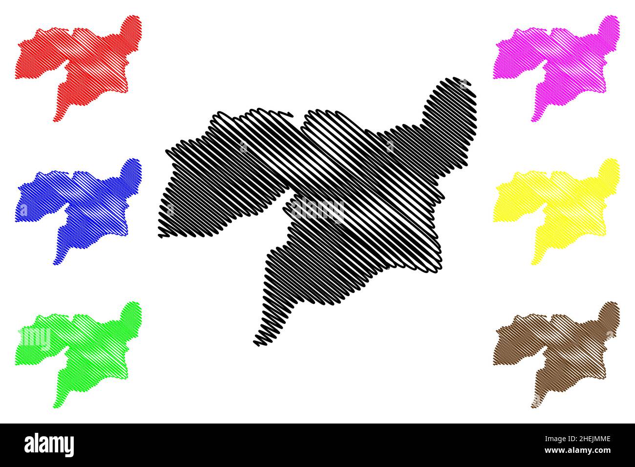 Vellore district (Tamil Nadu State, Republic of India) map vector ...