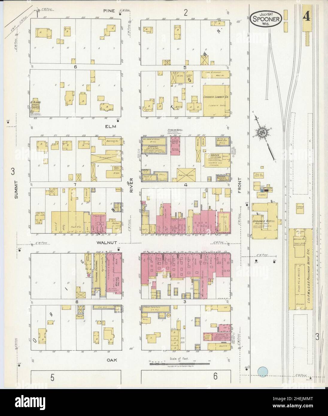 Map of spooner wisconsin hi-res stock photography and images - Alamy
