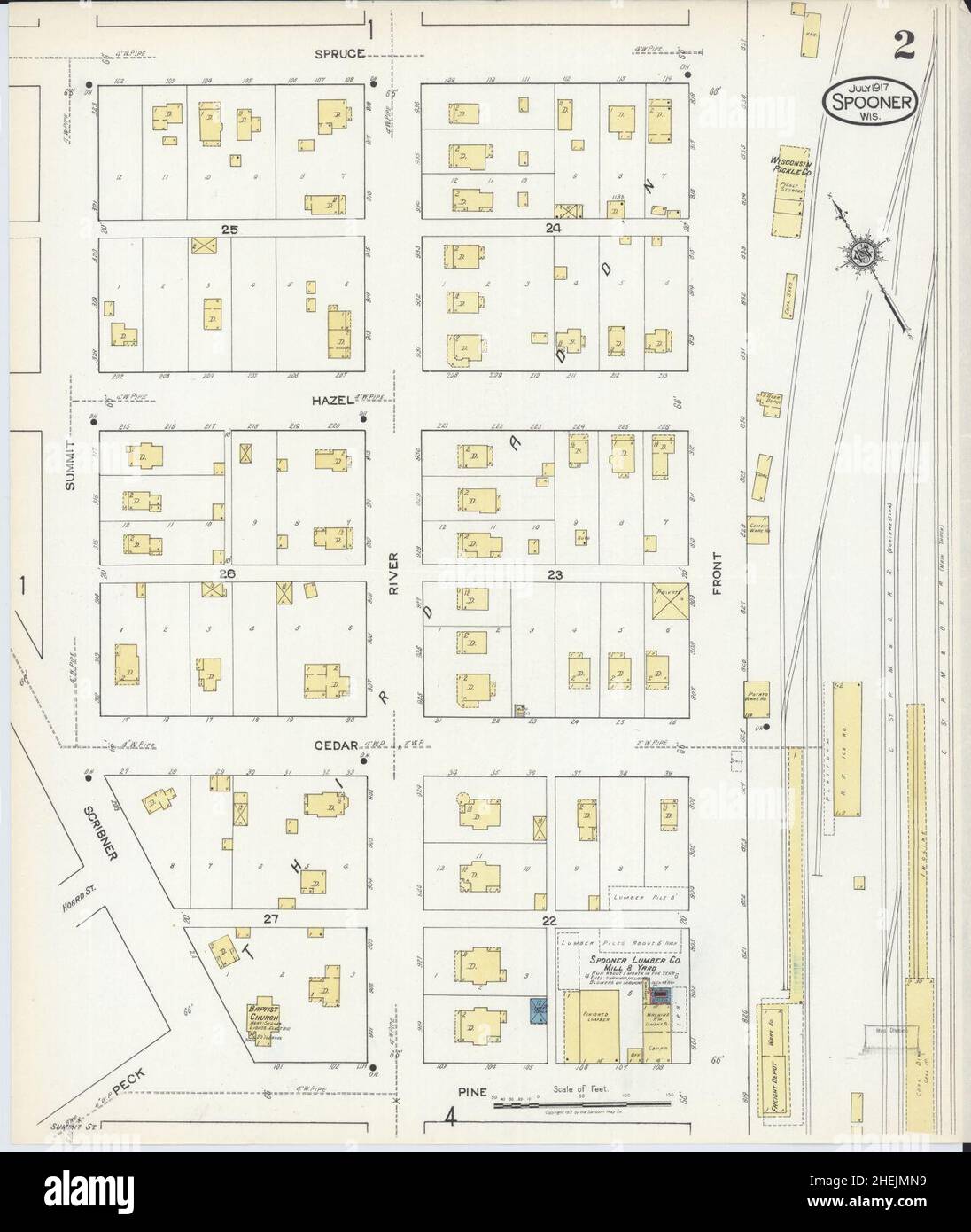 Map of spooner wisconsin hi-res stock photography and images - Alamy