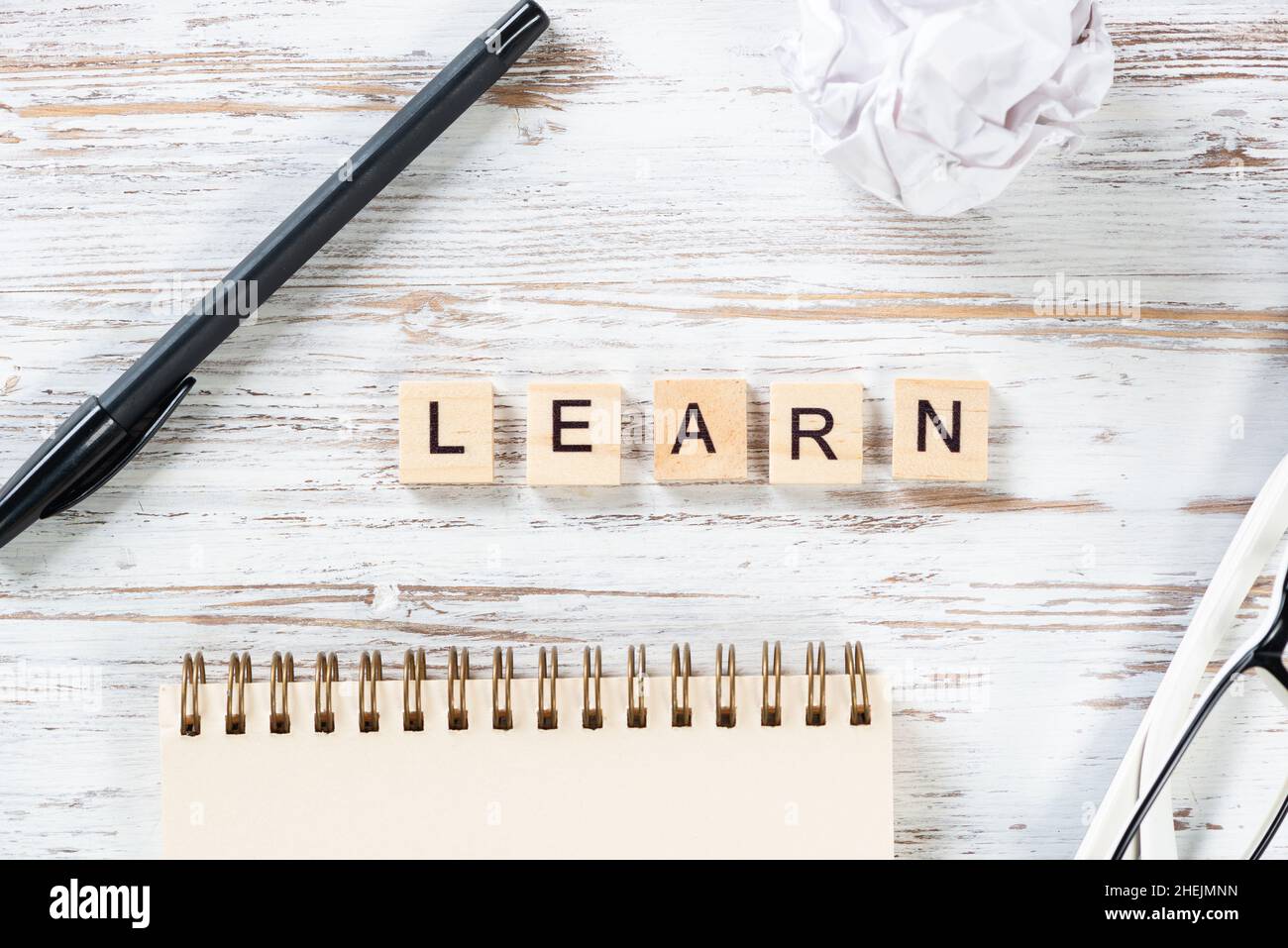 Learning and development concept with letters Stock Photo - Alamy