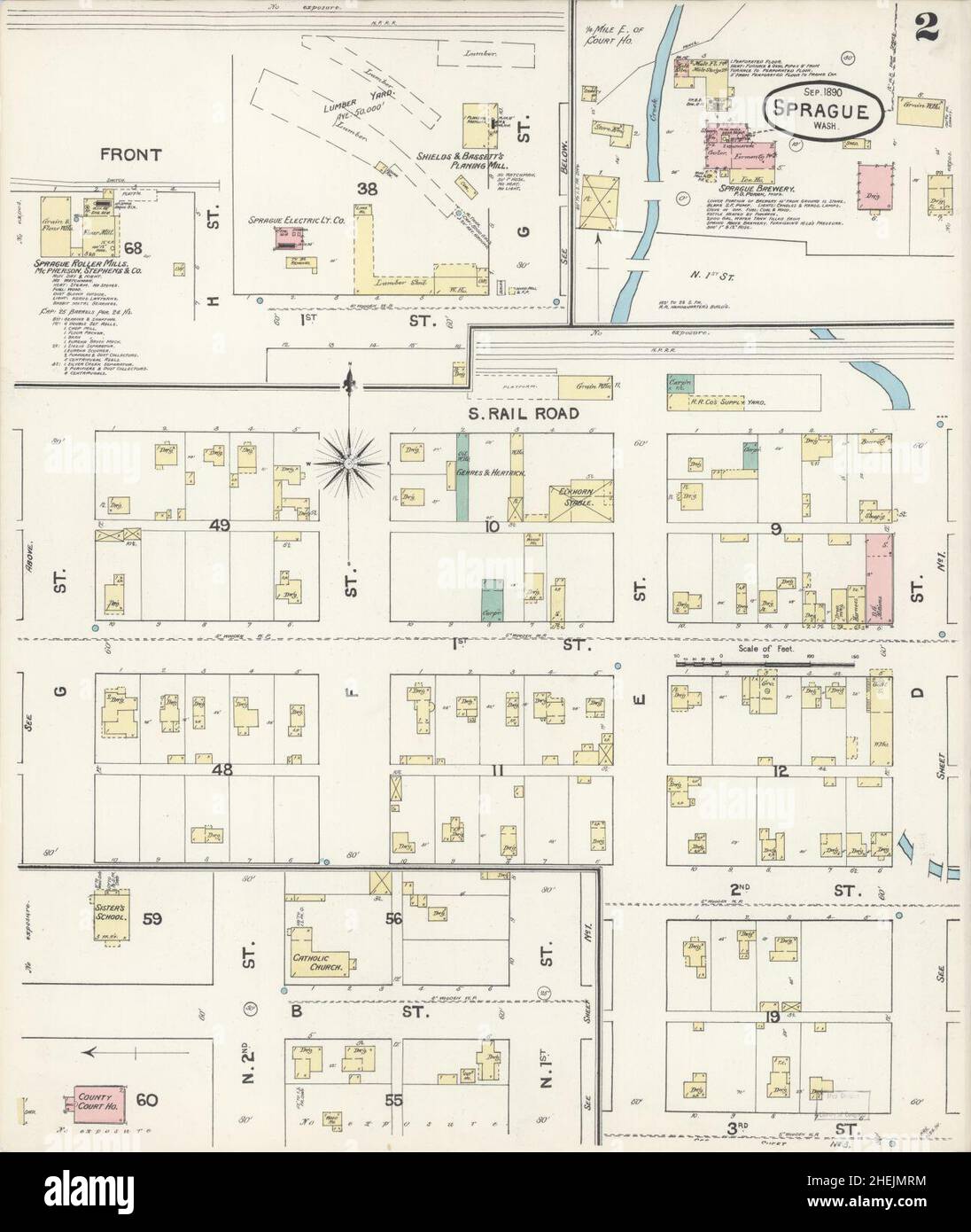 Map of sprague washington hi-res stock photography and images - Alamy