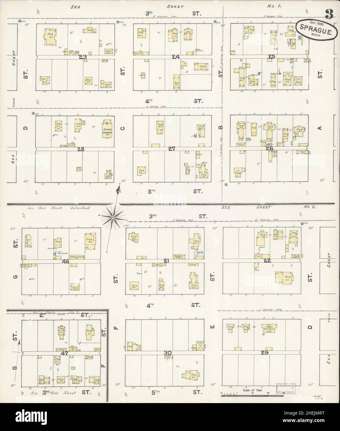 Map of sprague washington hi-res stock photography and images - Alamy
