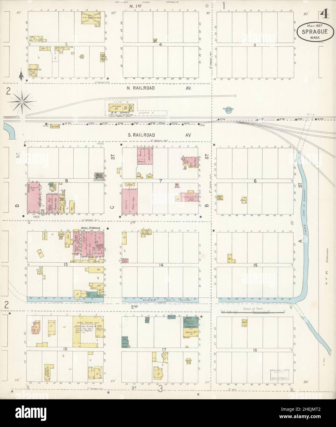 Map of sprague washington hi-res stock photography and images - Alamy