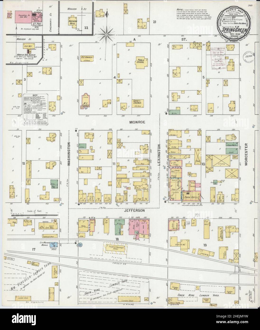 Map of spring green wisconsin hi-res stock photography and images - Alamy