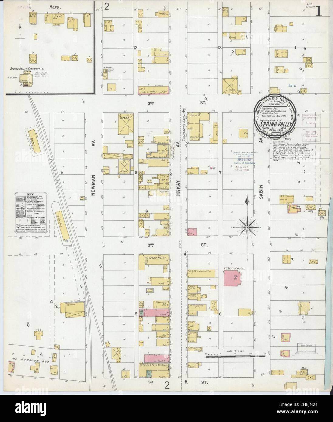 Spring valley wisconsin map hi-res stock photography and images - Alamy