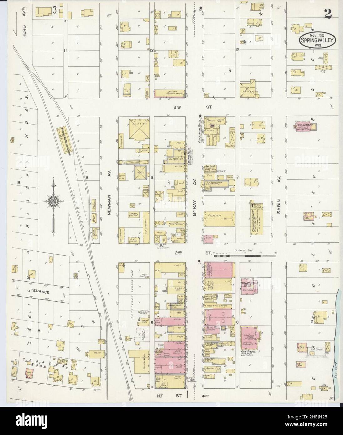 Spring valley wisconsin map hi-res stock photography and images - Alamy