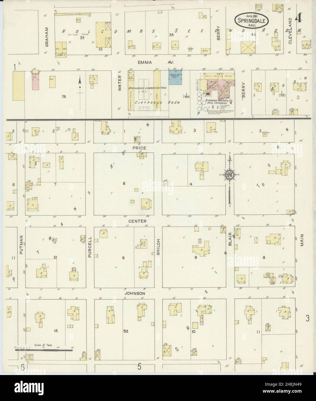 Springdale map hi-res stock photography and images - Alamy